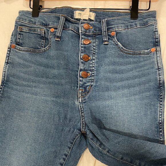 Madewell | Jeans | Madewell Button Up Skinny Jeans With Frayed Cuffs 28 ...
